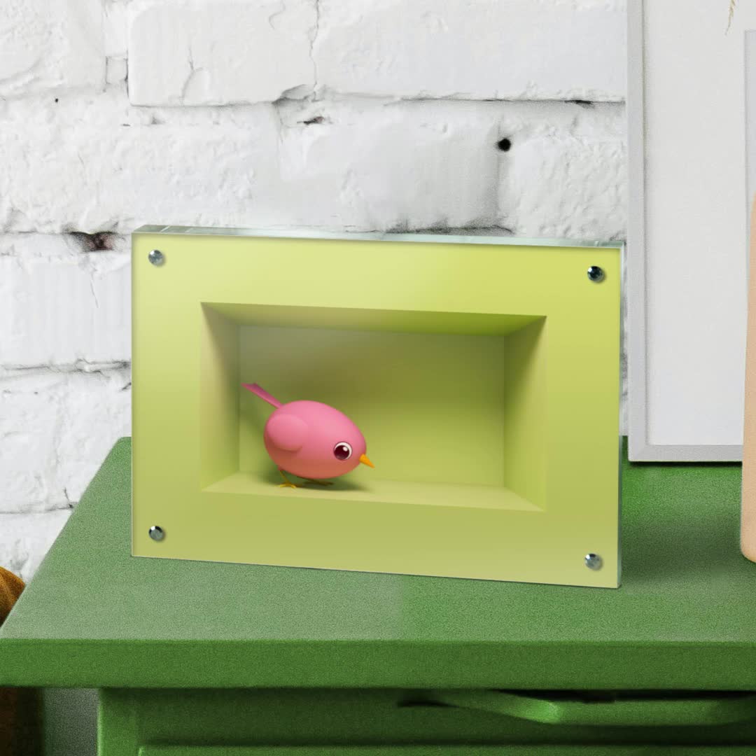 Pistachio Green Caged Bird | Infinite Objects